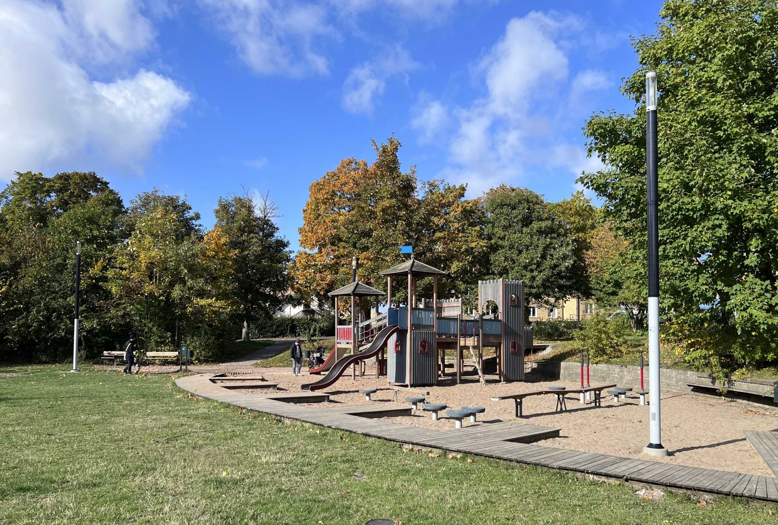 Solar lighting for a playground in Lund Selux