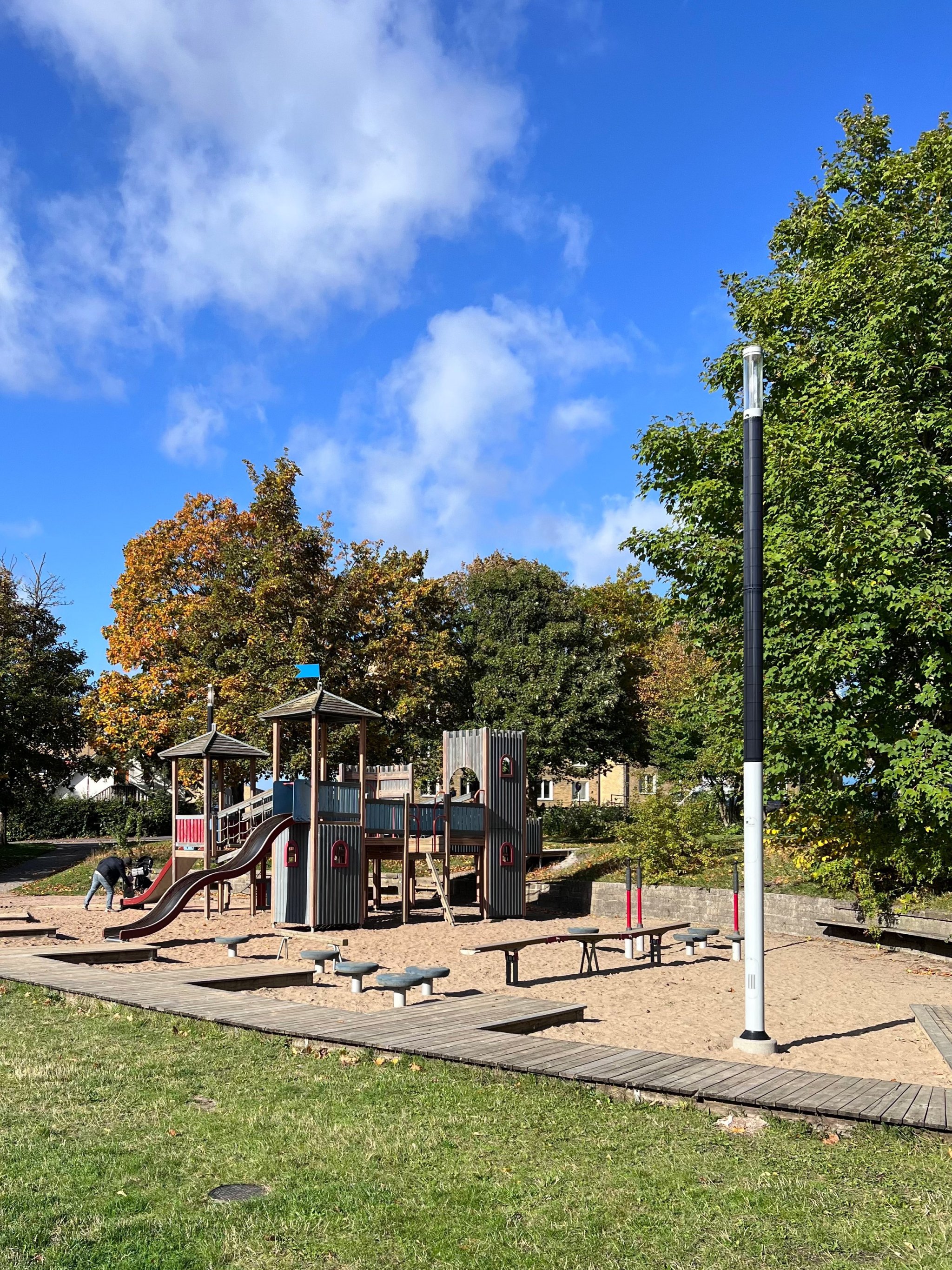 Solar lighting for a playground in Lund Selux